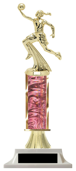 Wow! Pink Girls Basketball Trophy | Custom Den