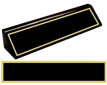 Desk Name Plate Black Piano Finish Choose a Color | Custom Den